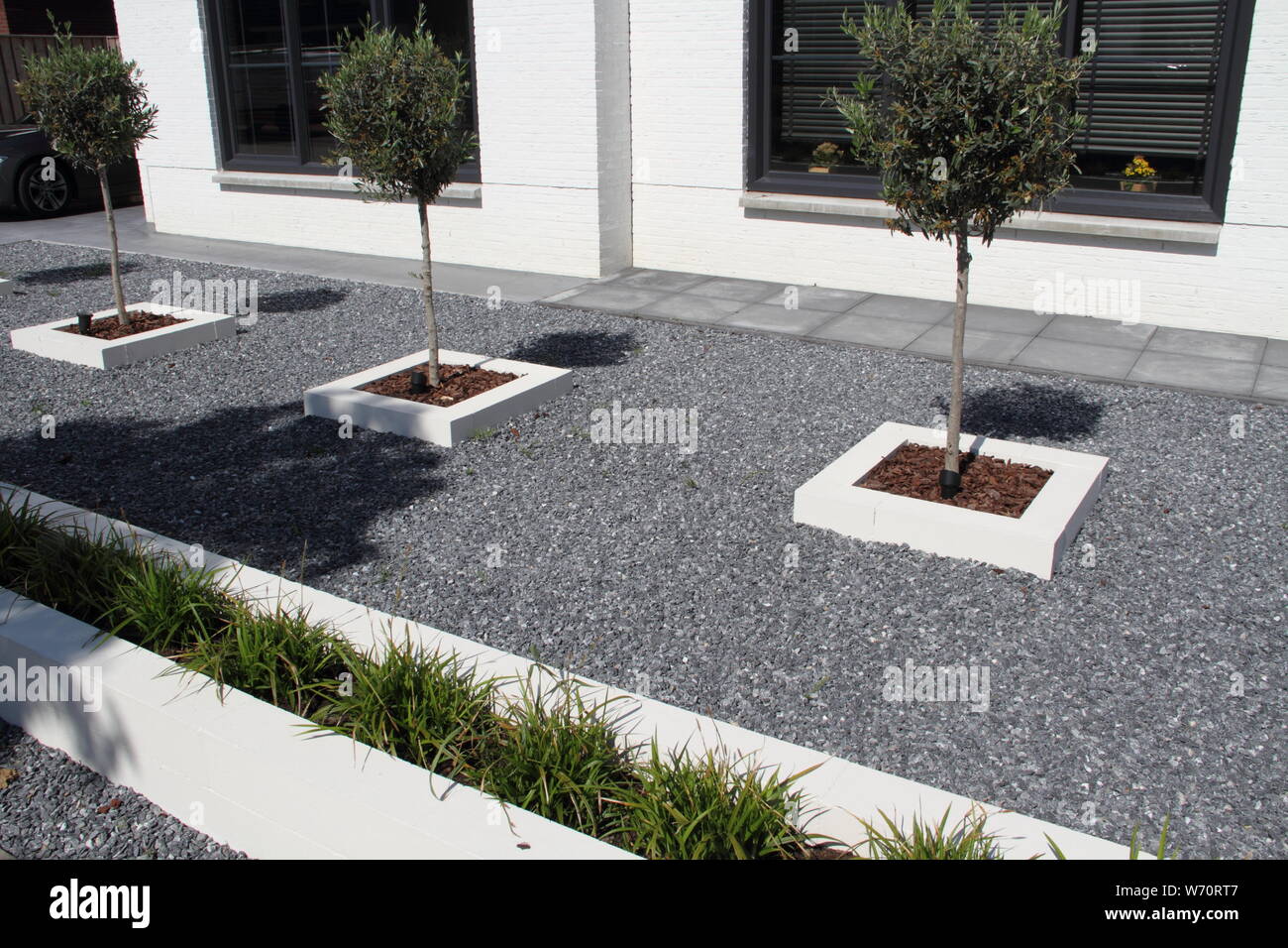 a nice modern front yard Stock Photo - Alamy