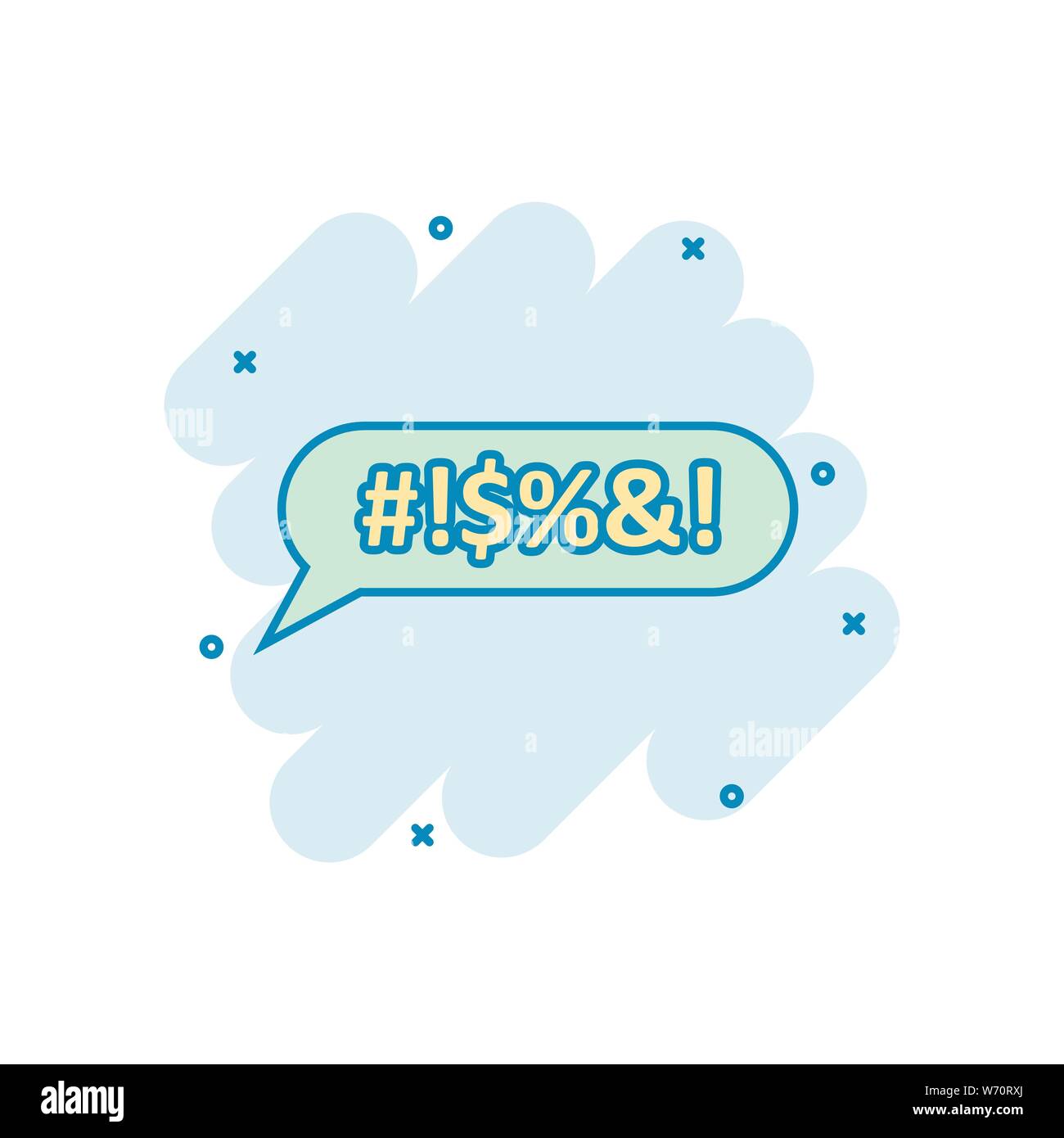 Shout speech bubble icon in comic style. Complain vector cartoon ...