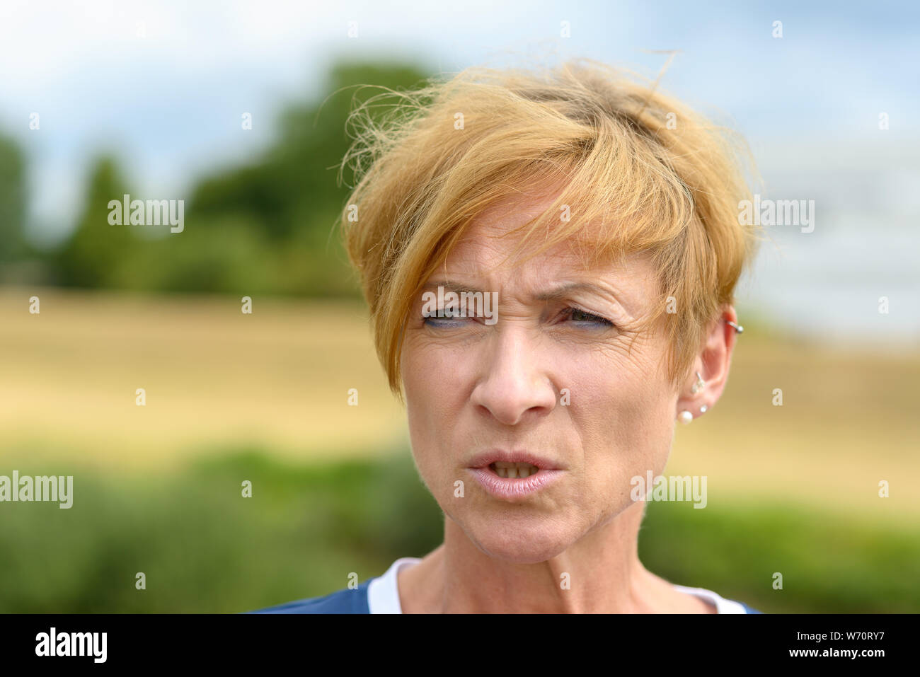 Pursing lips hi-res stock photography and images - Alamy