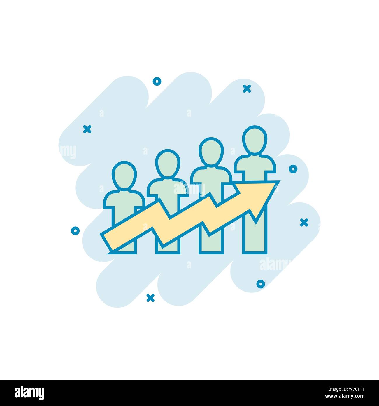 Performance icon in comic style. Career vector cartoon illustration on ...