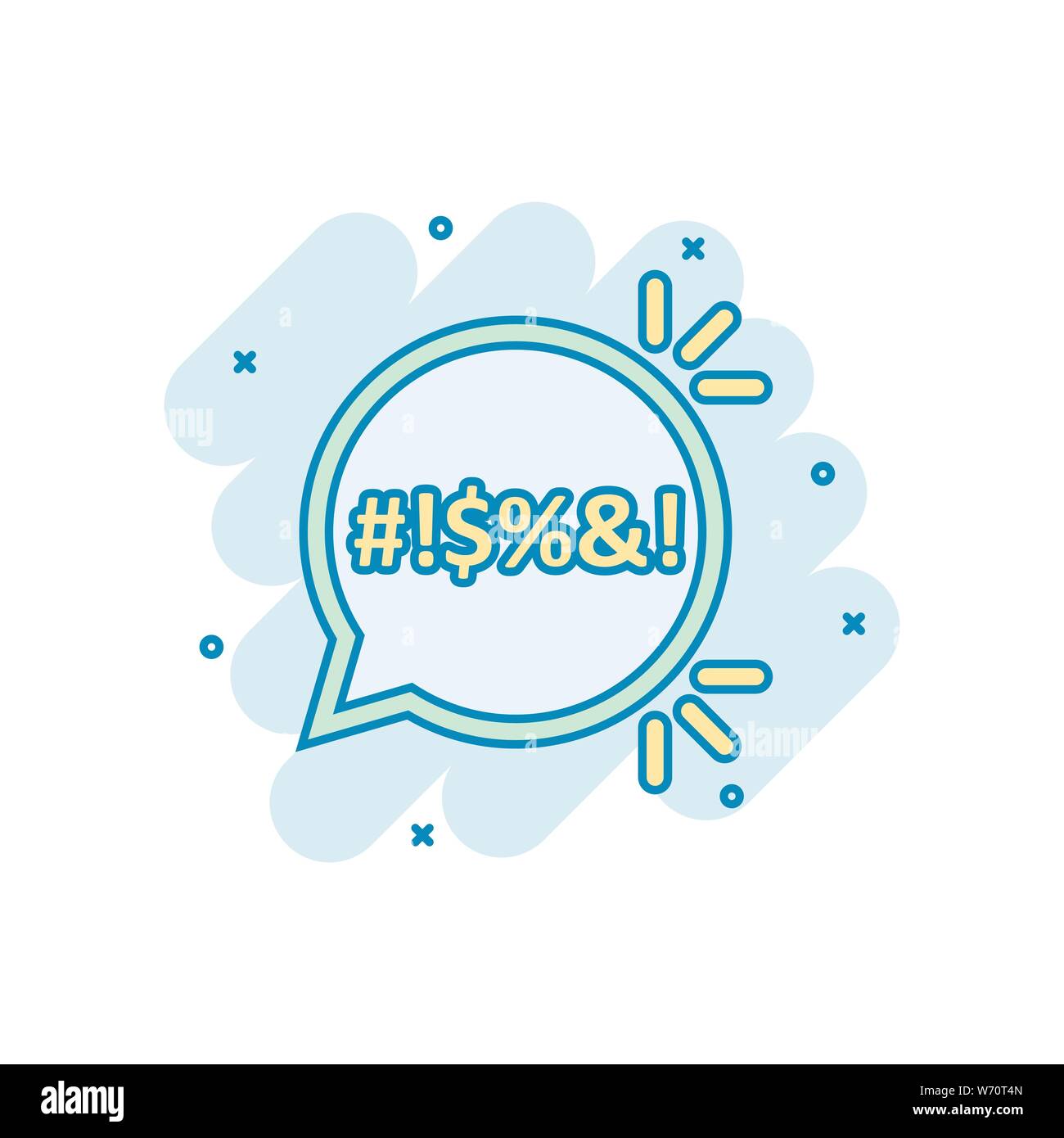 Shout speech bubble icon in comic style. Complain vector cartoon ...