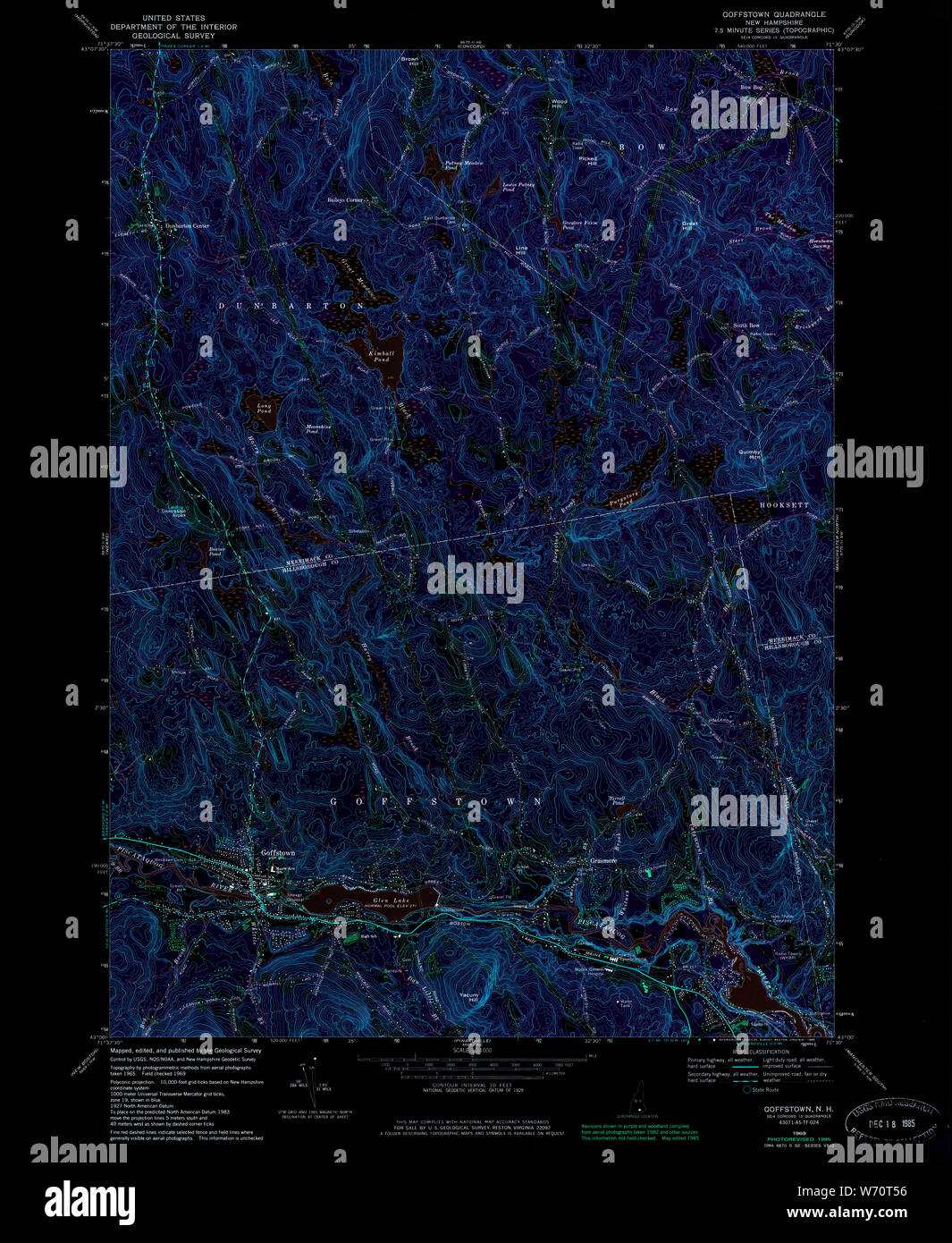 Map of goffstown hi-res stock photography and images - Alamy