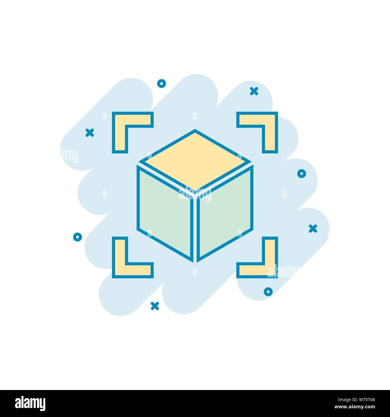 Augmented reality icon in comic style. Vr device vector cartoon ...