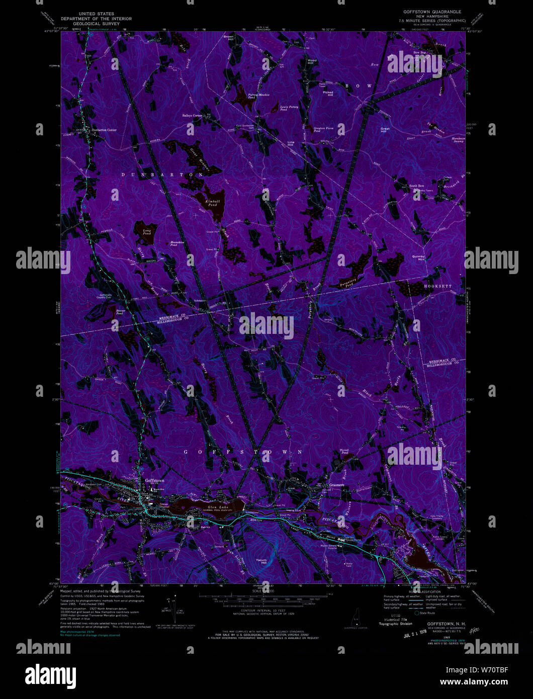 Map of goffstown hi-res stock photography and images - Alamy