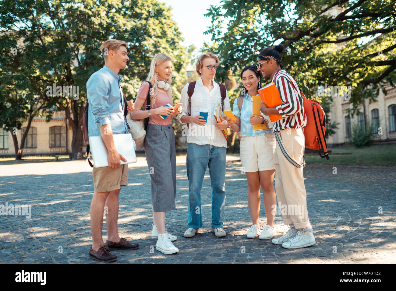 Students waiting for the beginning of the lecture Stock Photo - Alamy