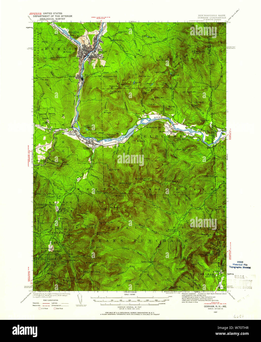 Gorham new hampshire map hi-res stock photography and images - Alamy