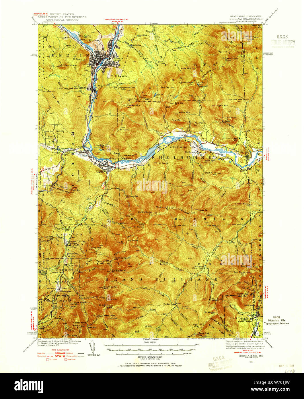 Gorham new hampshire map hi-res stock photography and images - Alamy