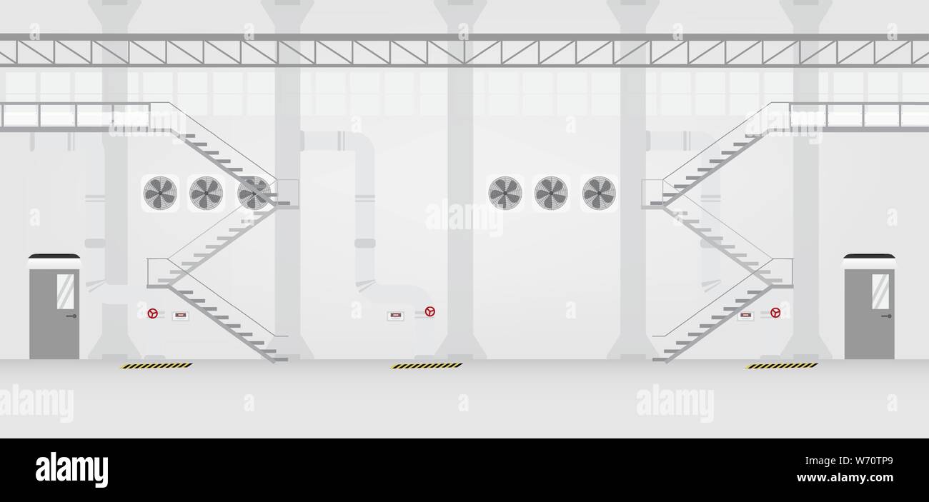 Interior factory hall Stock Vector Images - Alamy