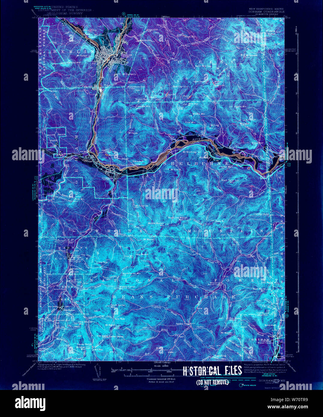 Gorham new hampshire map hi-res stock photography and images - Alamy
