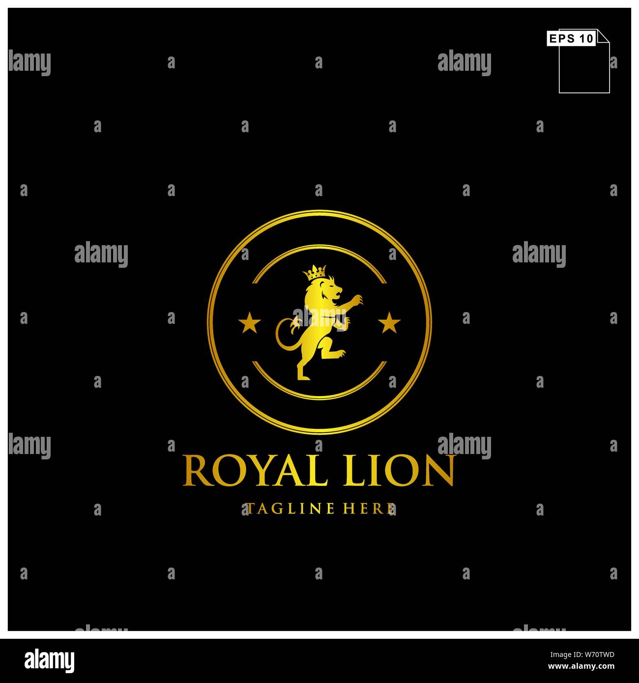 royal brand name logo design concept with floral and elemnt gold color ...