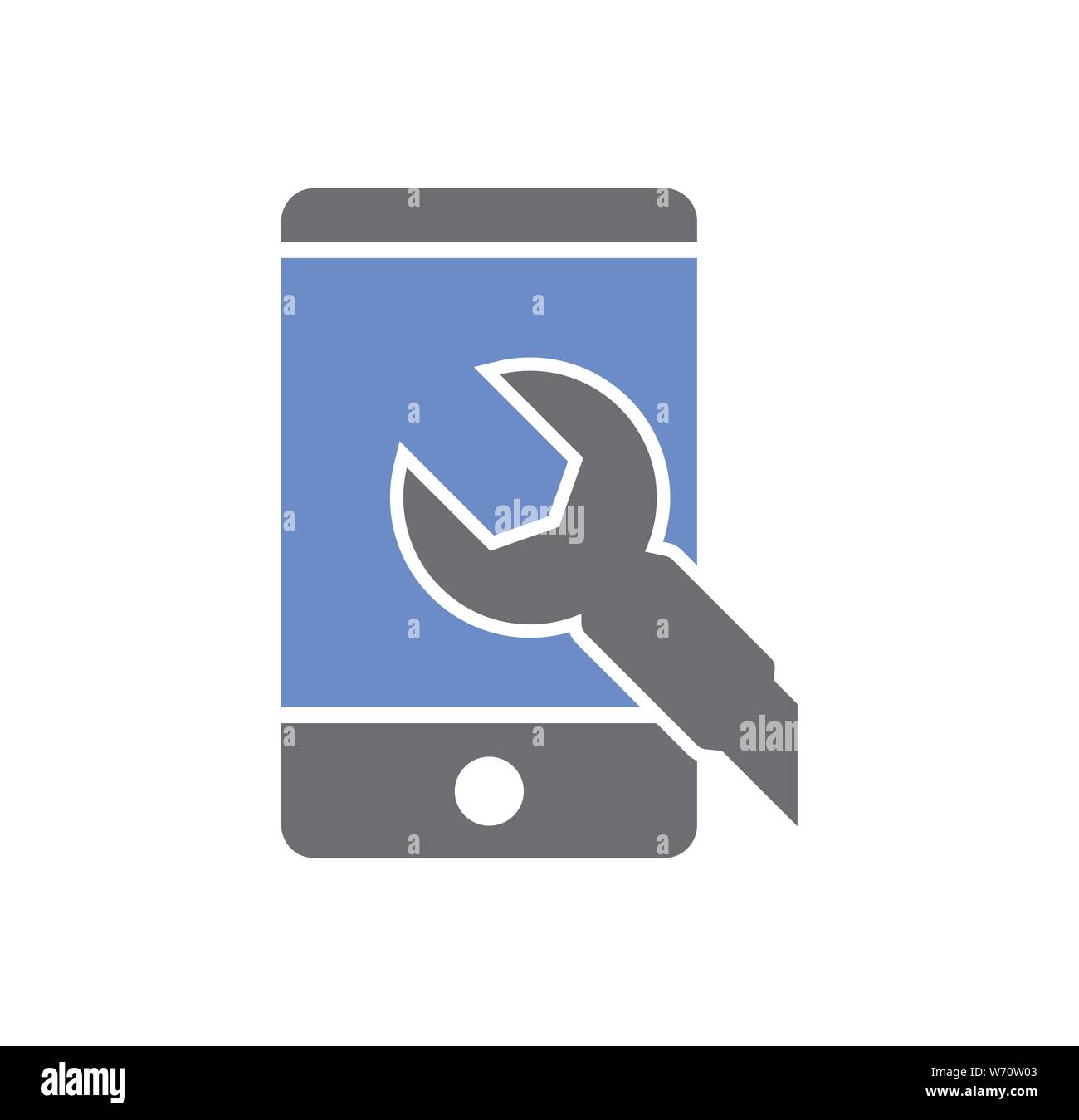Smartphone service related icon on background for graphic and web ...