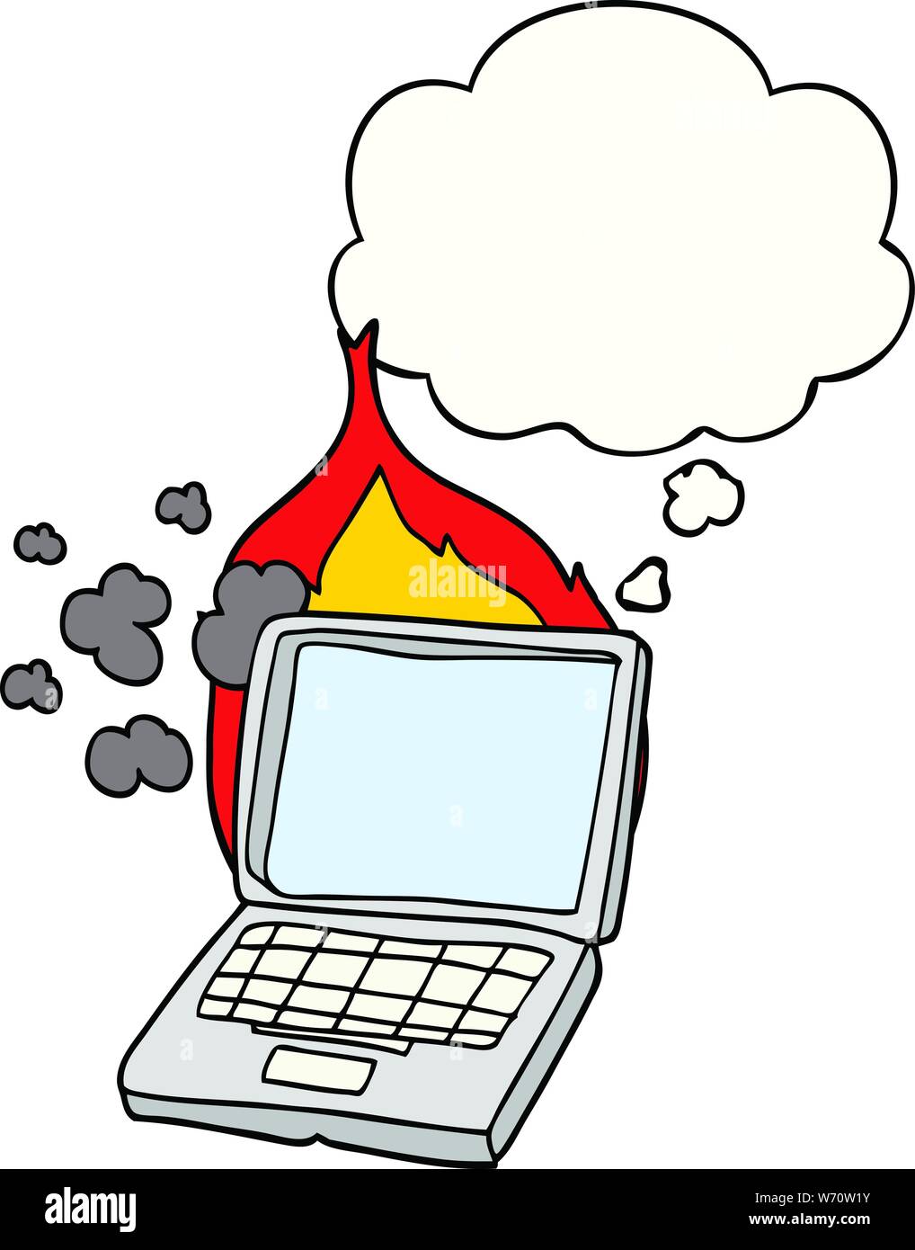 Freehand drawn cartoon old computer hi-res stock photography and images ...