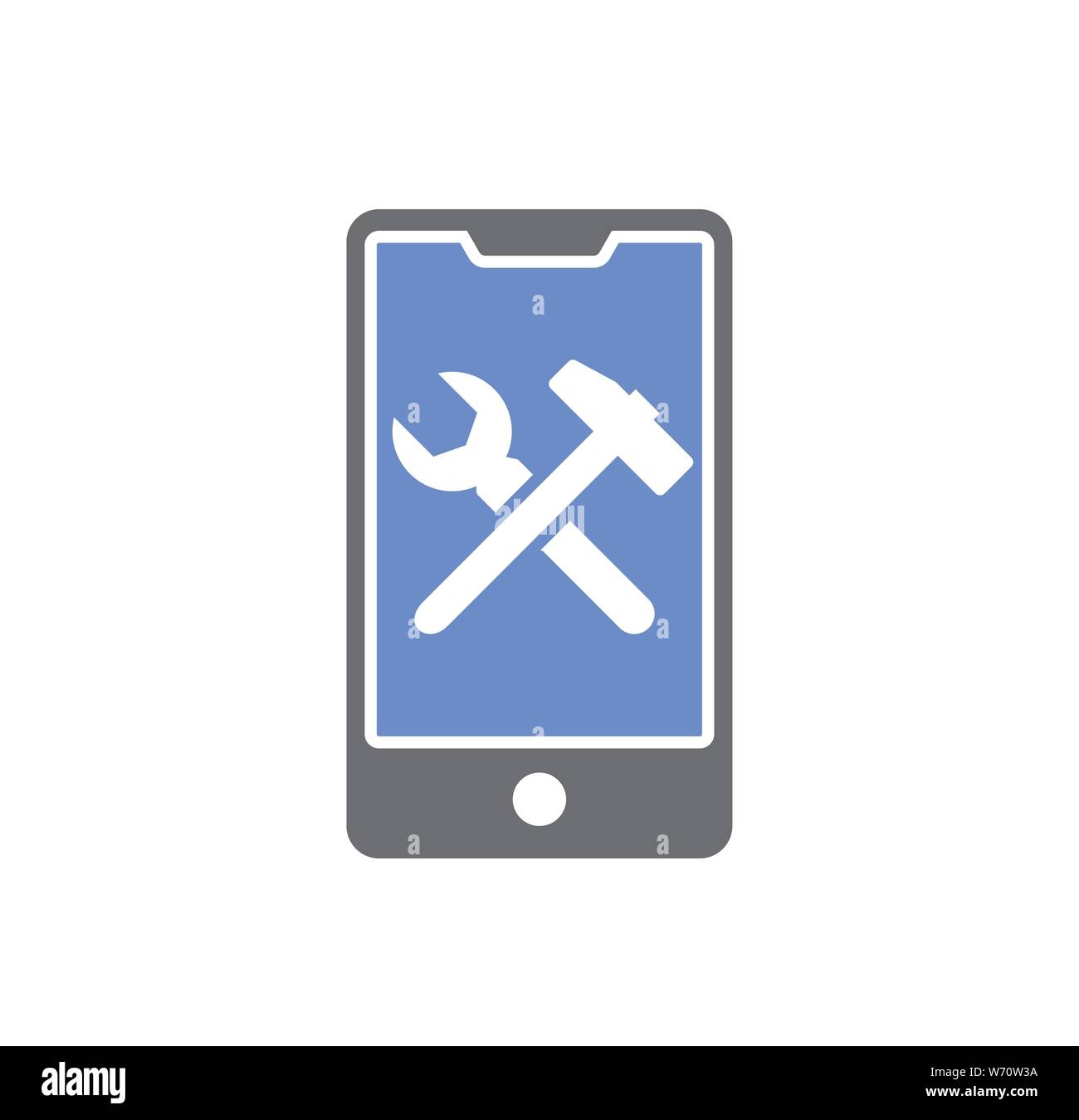 Smartphone service related icon on background for graphic and web ...