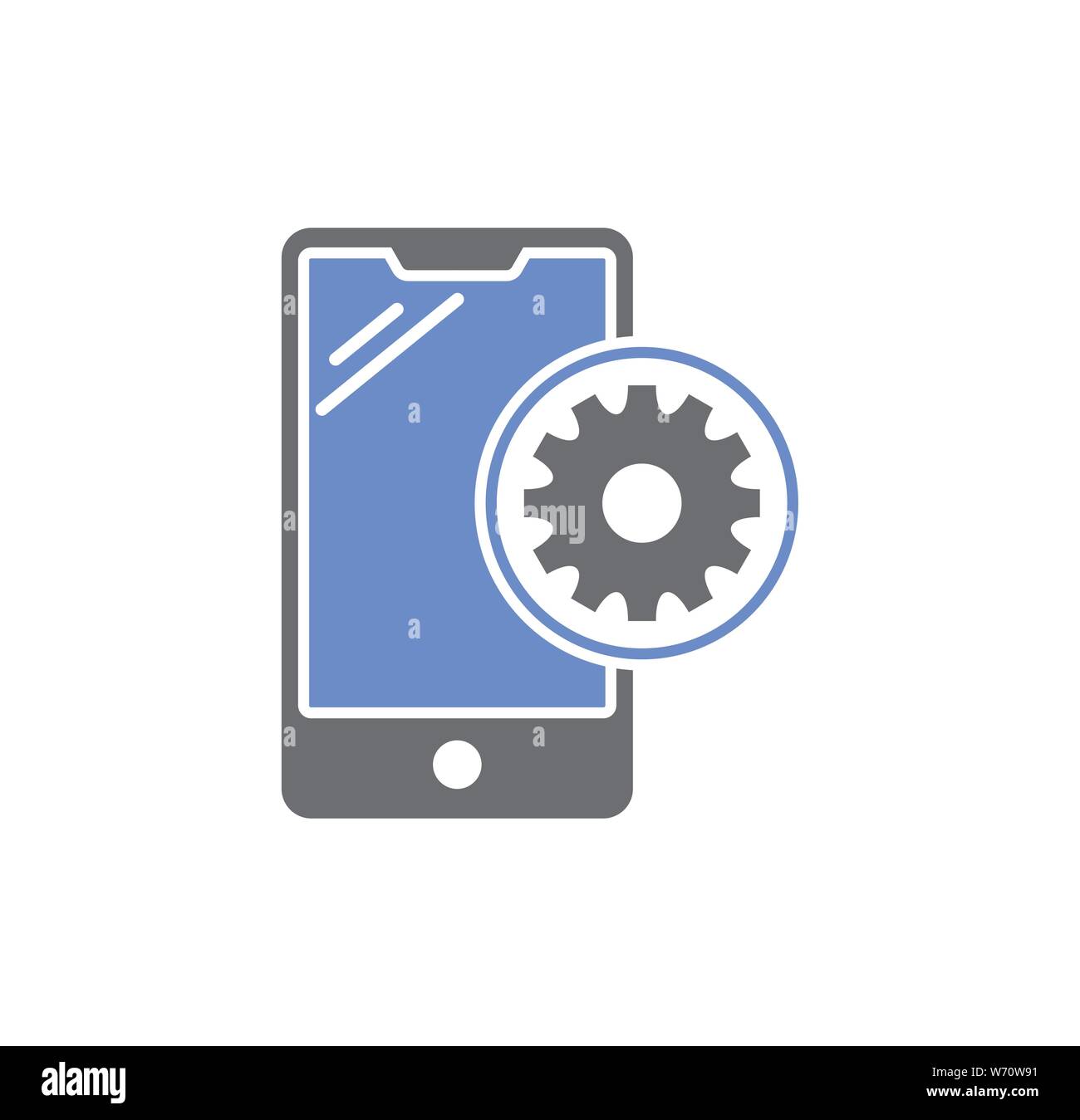 Smartphone service related icon on background for graphic and web ...