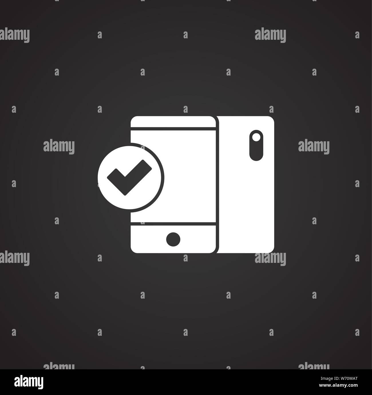 Smartphone service related icon on background for graphic and web ...