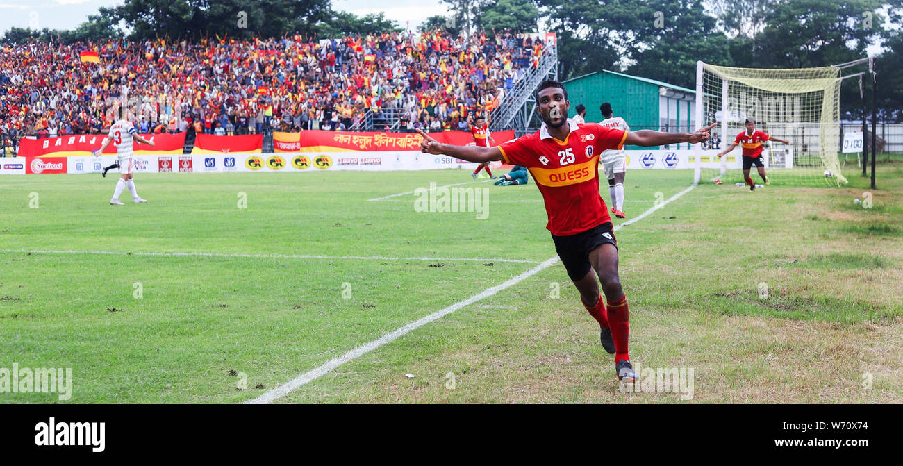 Kolkata, India. 03rd Aug, 2019. Vidyasagar Singh of Est Bengal after ...