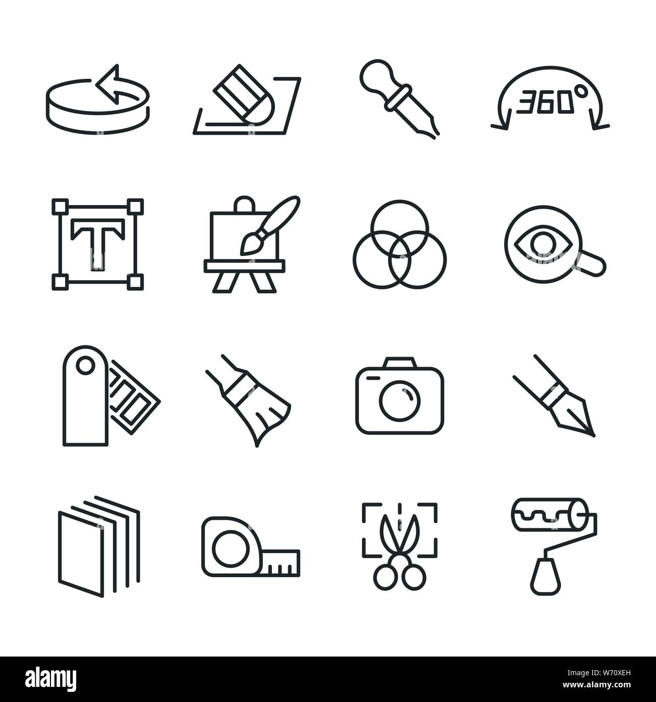Vector icons set of design and creativity Stock Vector Image & Art - Alamy