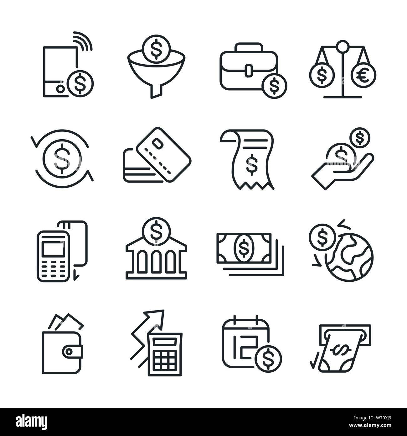Banking icon Black and White Stock Photos & Images - Alamy