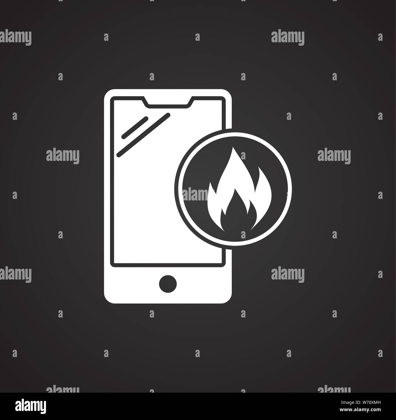 Smartphone service related icon on background for graphic and web ...