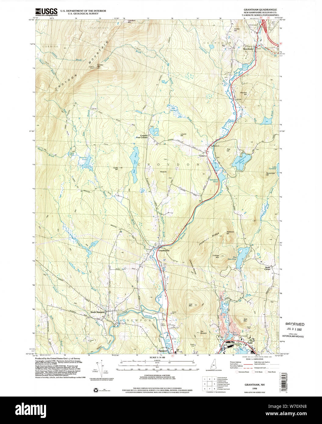 Map of grantham Cut Out Stock Images & Pictures - Alamy