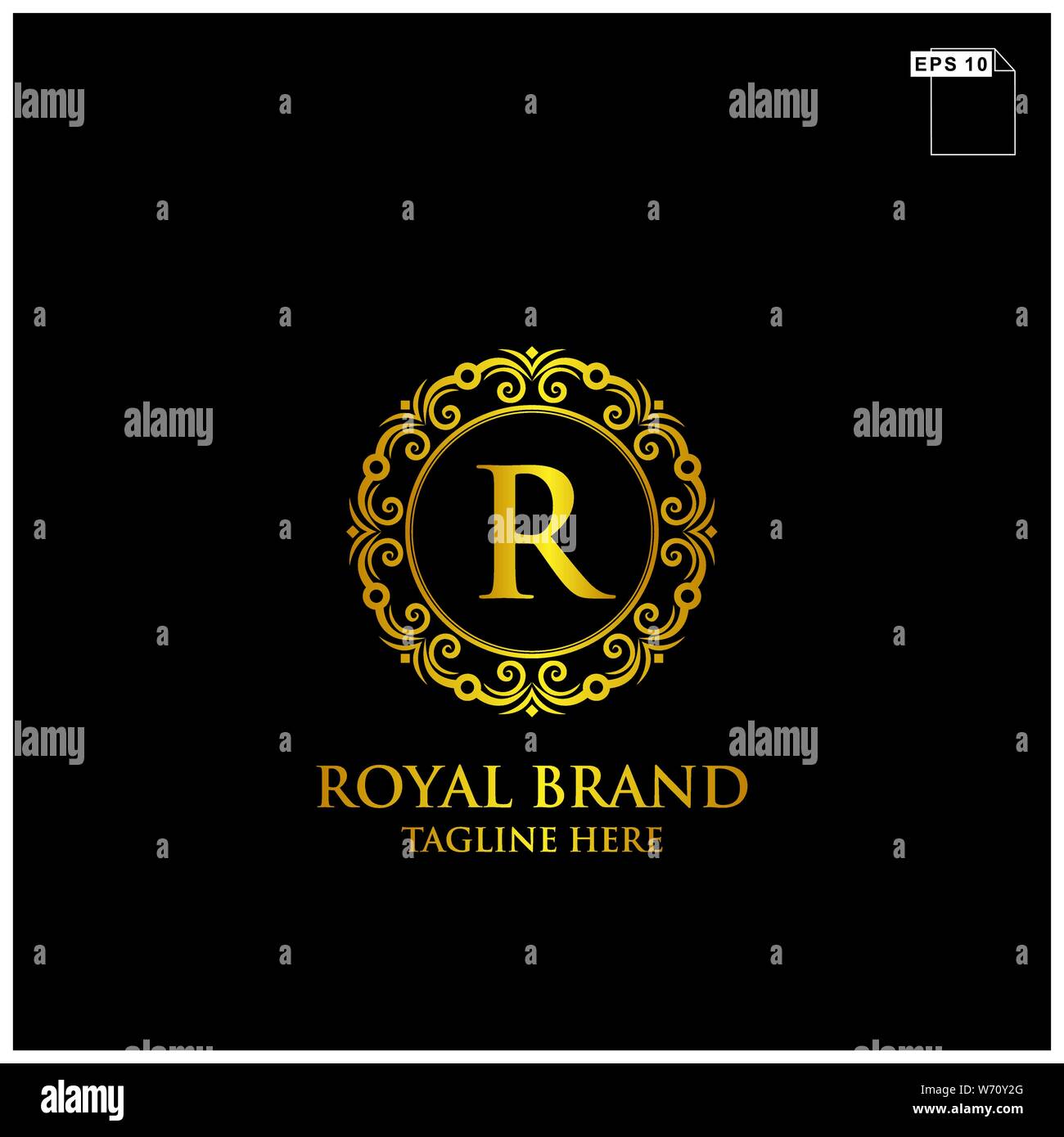 royal brand logo design luxury and elegant concept vector Stock Vector ...