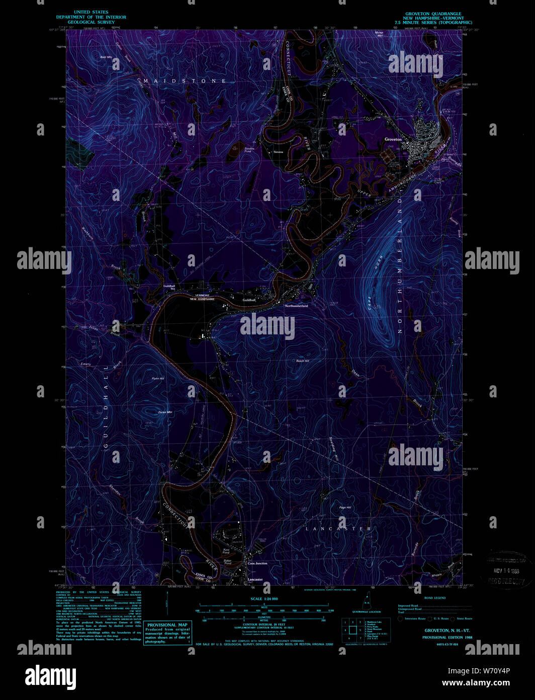 Groveton new hampshire map hi-res stock photography and images - Alamy