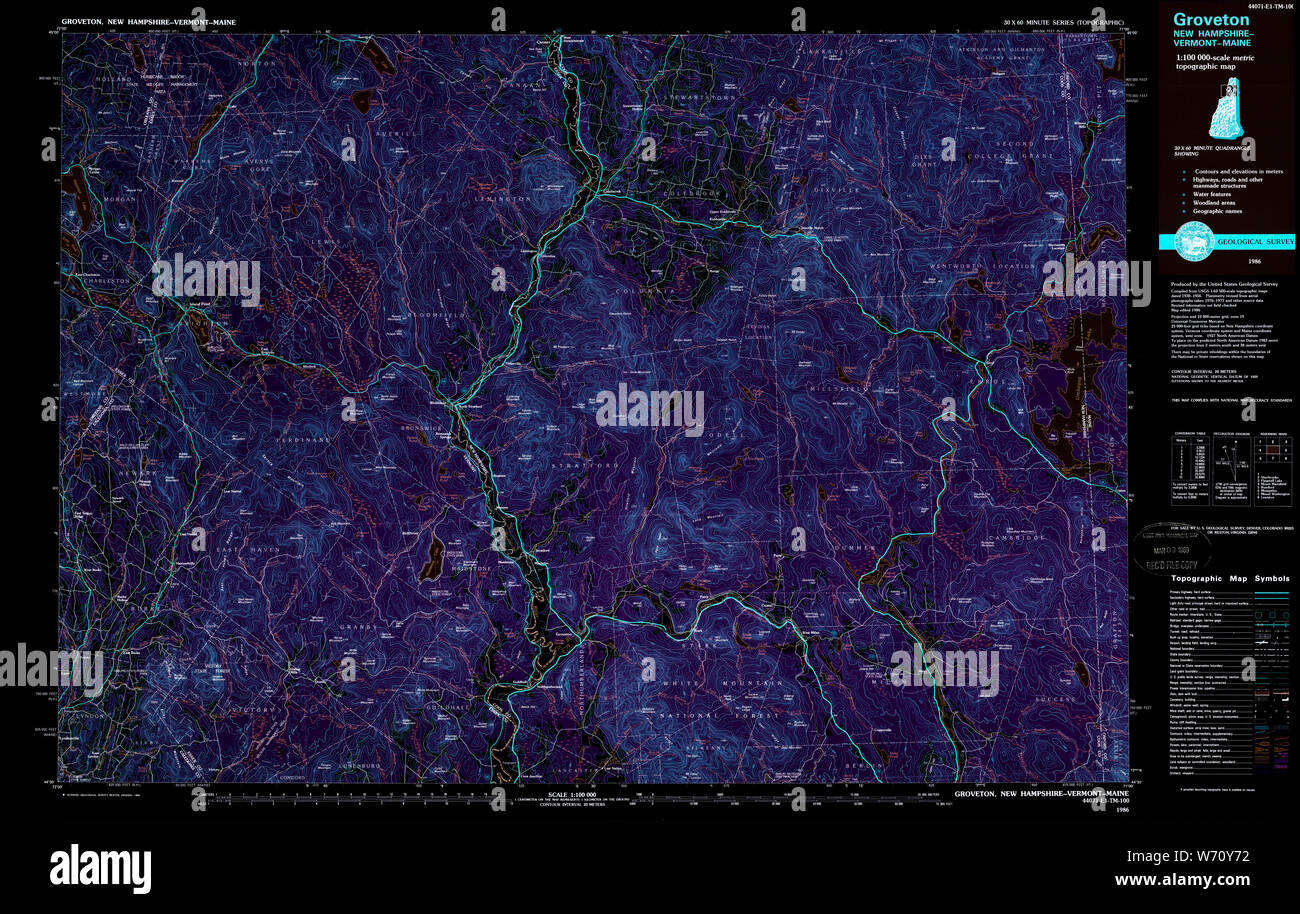 Groveton new hampshire map hi-res stock photography and images - Alamy