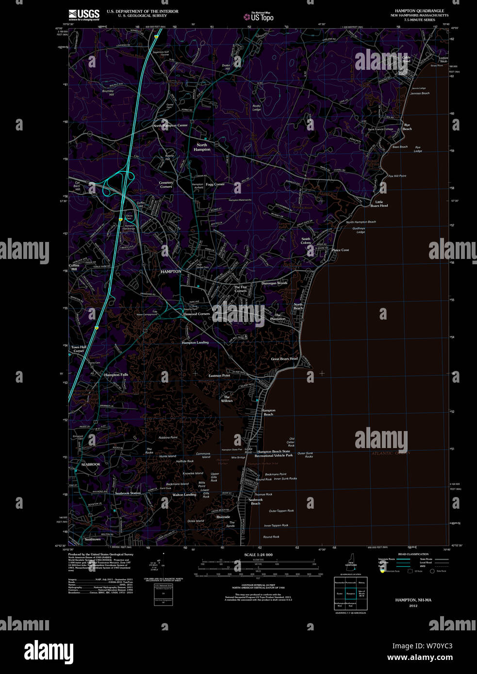 Map of hampton new hampshire hi-res stock photography and images - Alamy