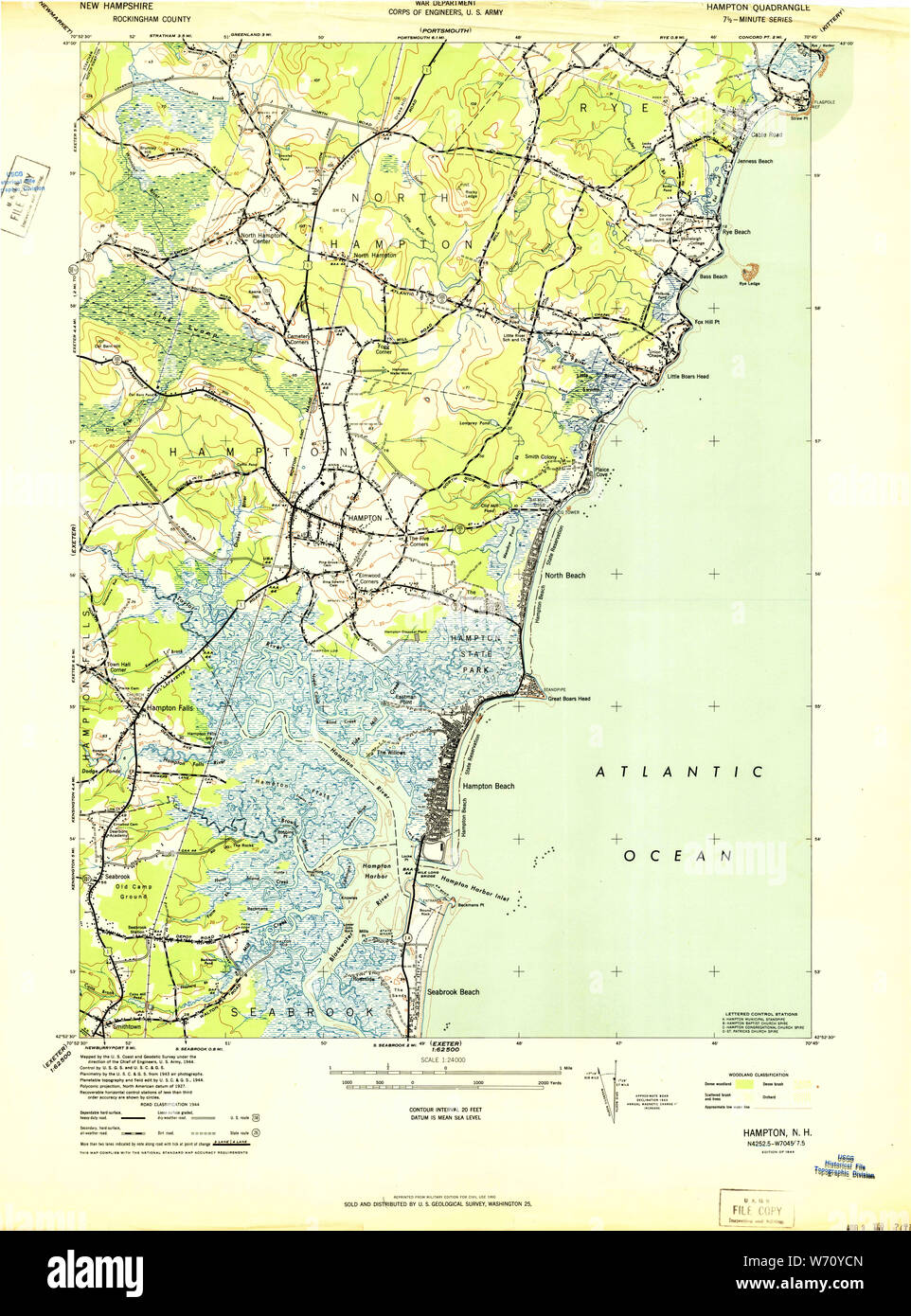 Map of hampton new hampshire hi-res stock photography and images - Alamy