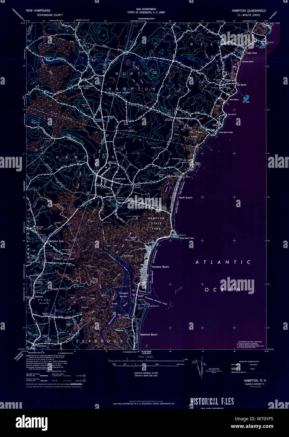 Map of hampton new hampshire hi-res stock photography and images - Alamy