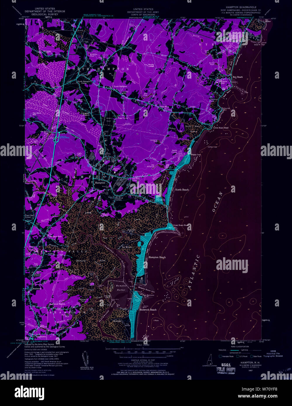 Map of hampton new hampshire hi-res stock photography and images - Alamy
