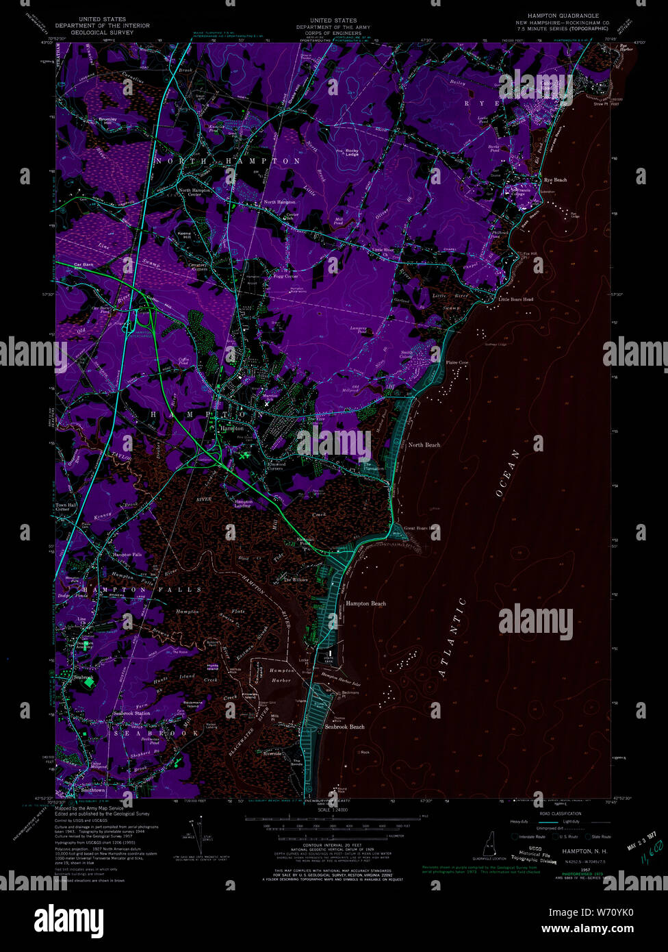 Map of hampton new hampshire hi-res stock photography and images - Alamy