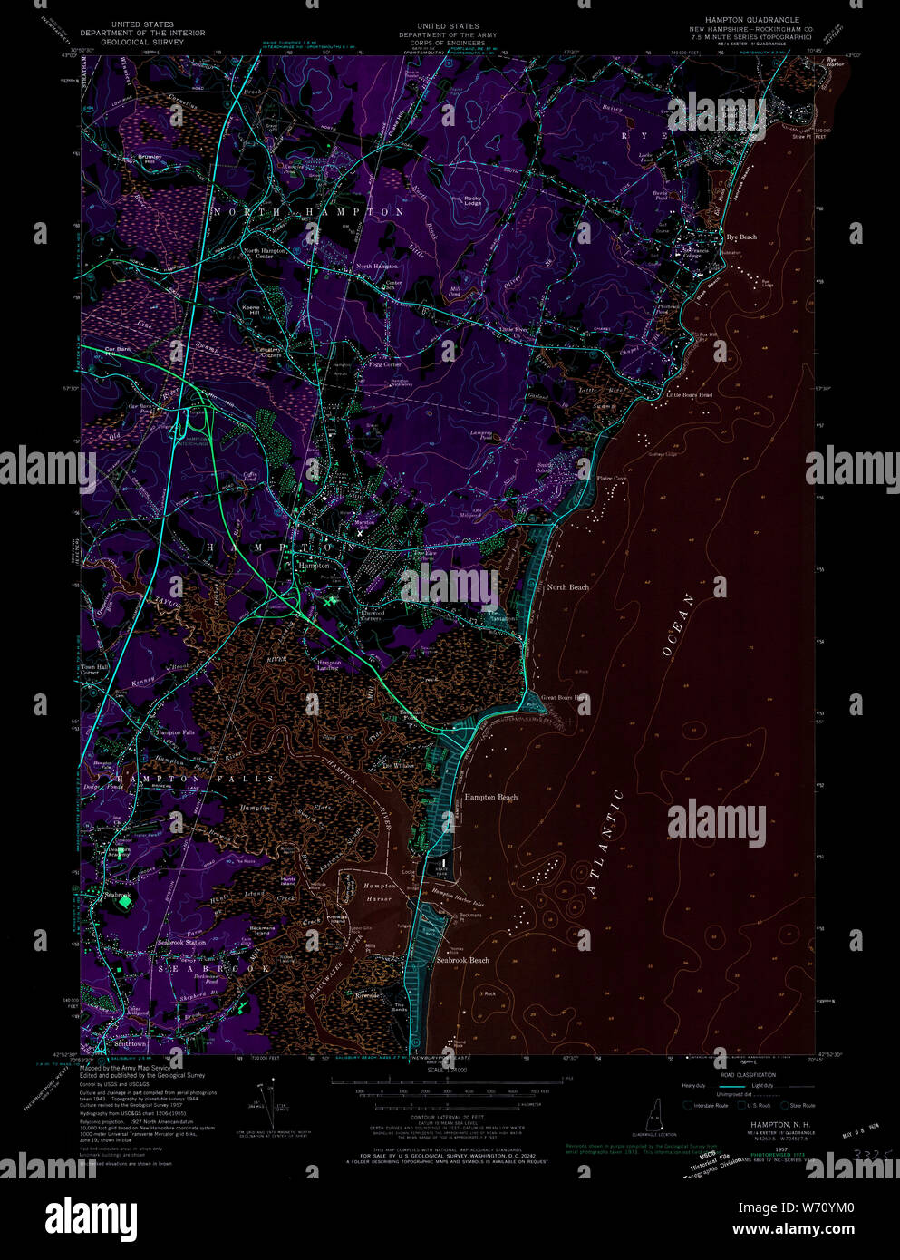 Map of hampton new hampshire hi-res stock photography and images - Alamy