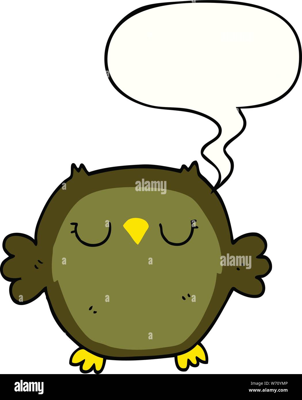 Cartoon owl speech bubble hi-res stock photography and images - Alamy