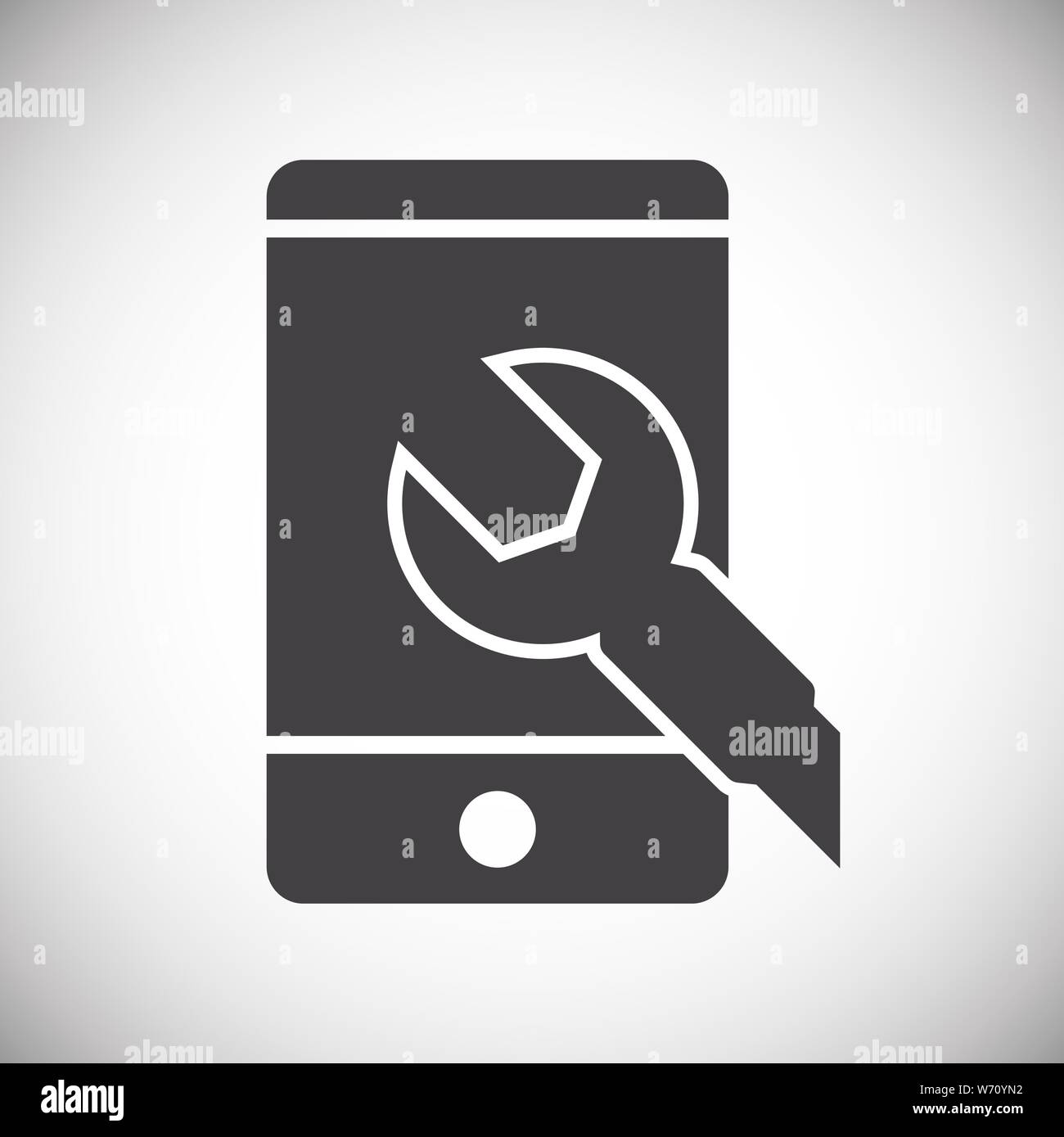 Smartphone service related icon on background for graphic and web ...