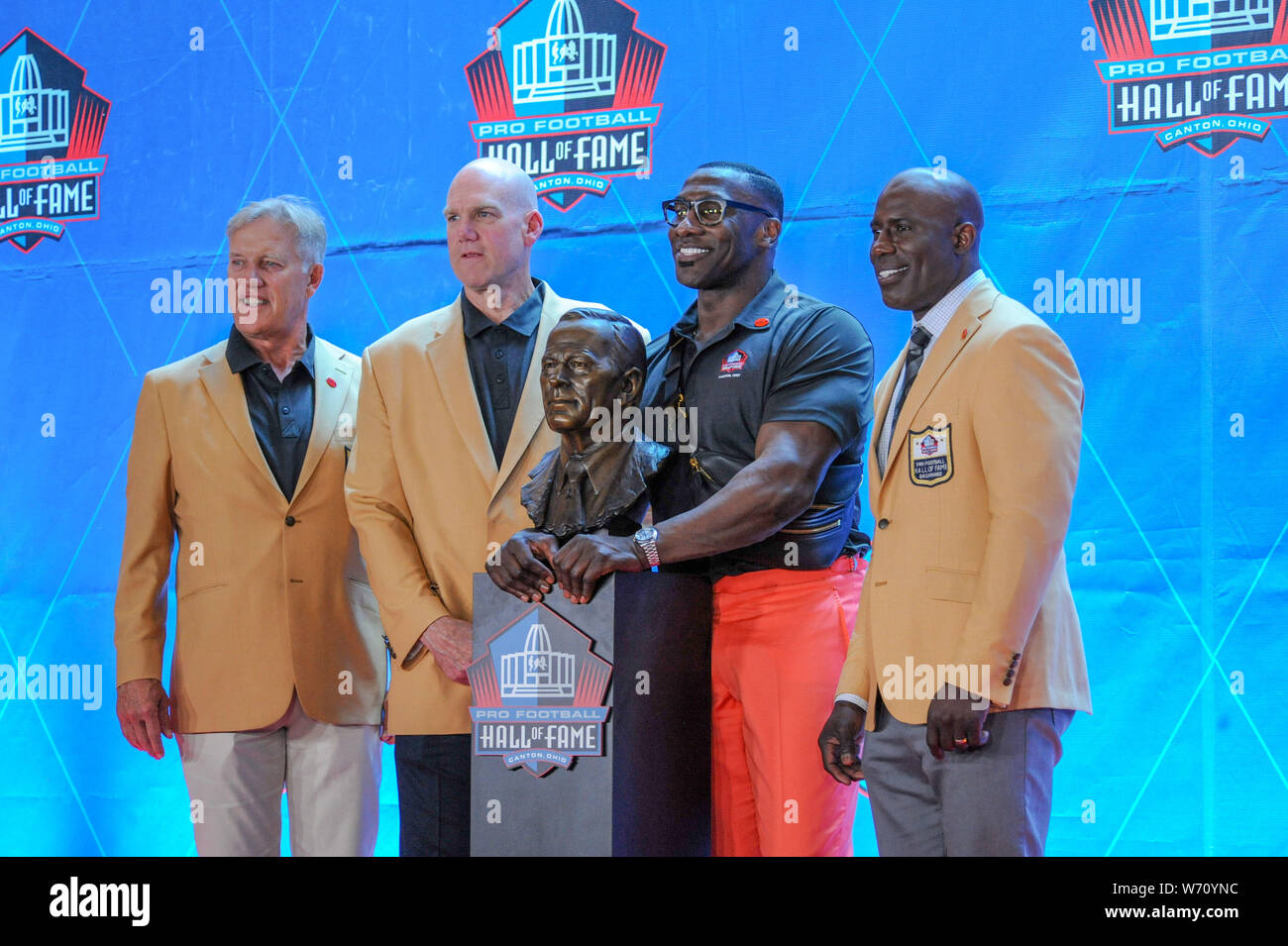 August 3rd, 2019: John Elway, Shannon Sharpe, Terrell Davis posing with ...