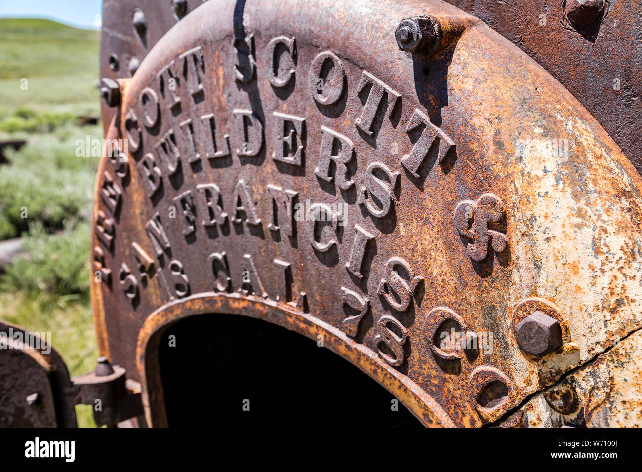 old rusted iron manifold from machinery Stock Photo - Alamy
