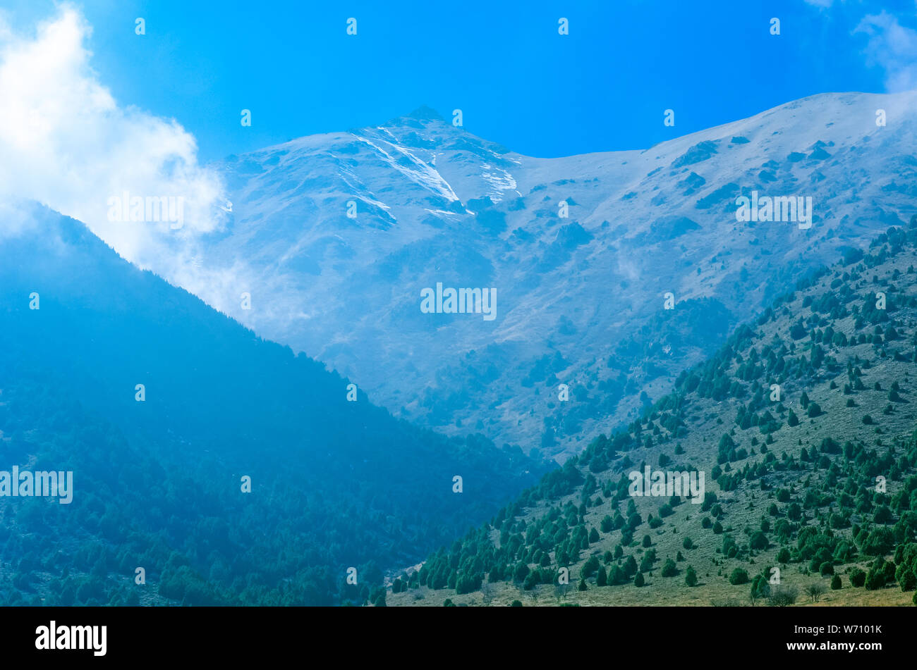 view of mountains in Ala Archa, Kyrgyzstan Stock Photo - Alamy