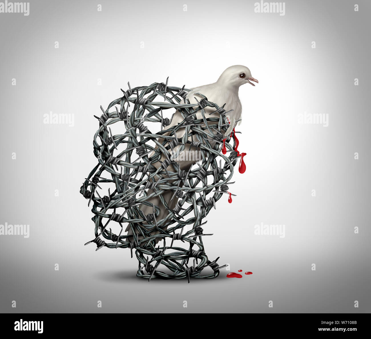 Hate crimes and the mind of a terrorist concept as a human head made of ...