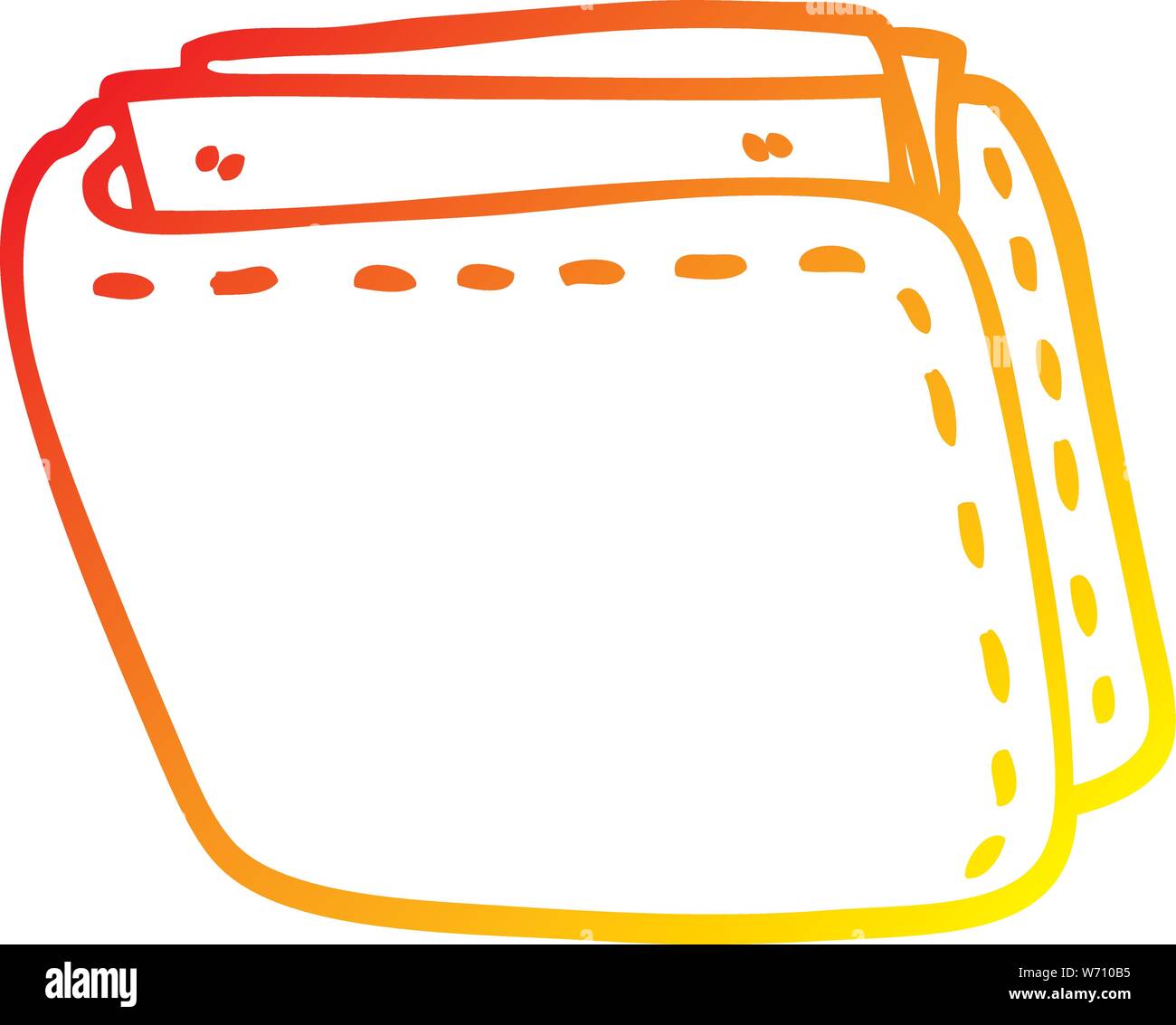 Simple line drawing wallet hand Cut Out Stock Images & Pictures - Alamy