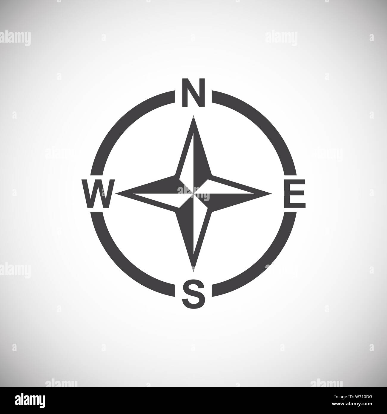 Windrose icon on background for graphic and web design. Simple ...