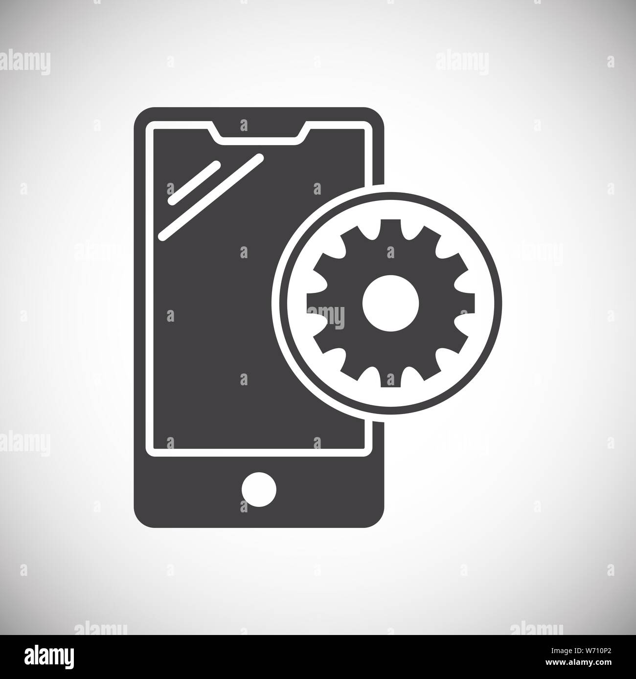 Smartphone service related icon on background for graphic and web ...