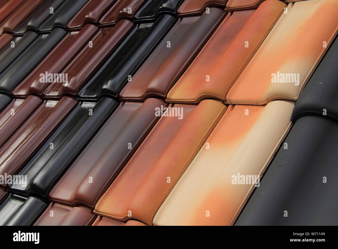 different roof tiles Stock Photo - Alamy