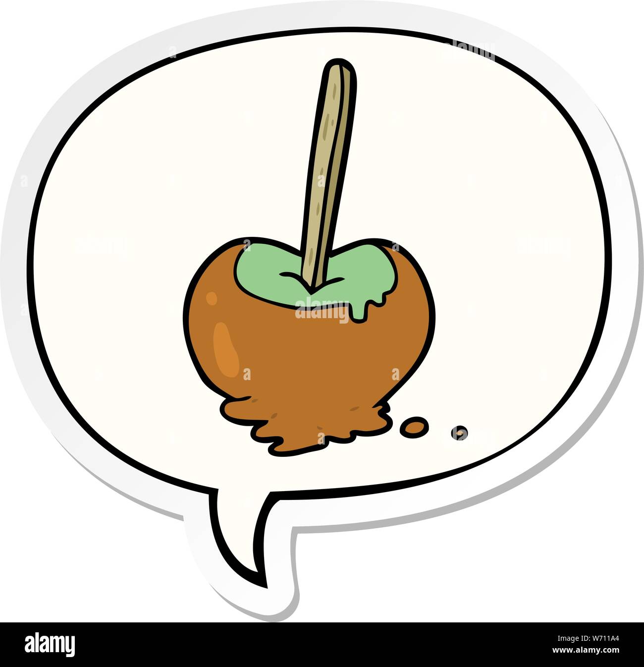 Toffee apple illustration Stock Vector Images - Alamy