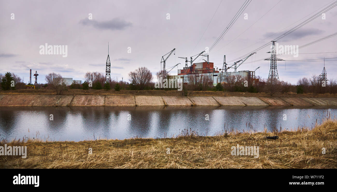Chernobyl Nuclear Power Plant in Chernobyl Exclusion Zone Stock Photo ...