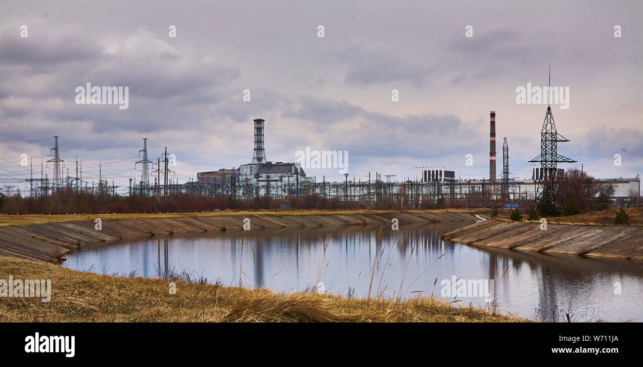 Chernobyl Nuclear Power Plant in Chernobyl Exclusion Zone Stock Photo ...