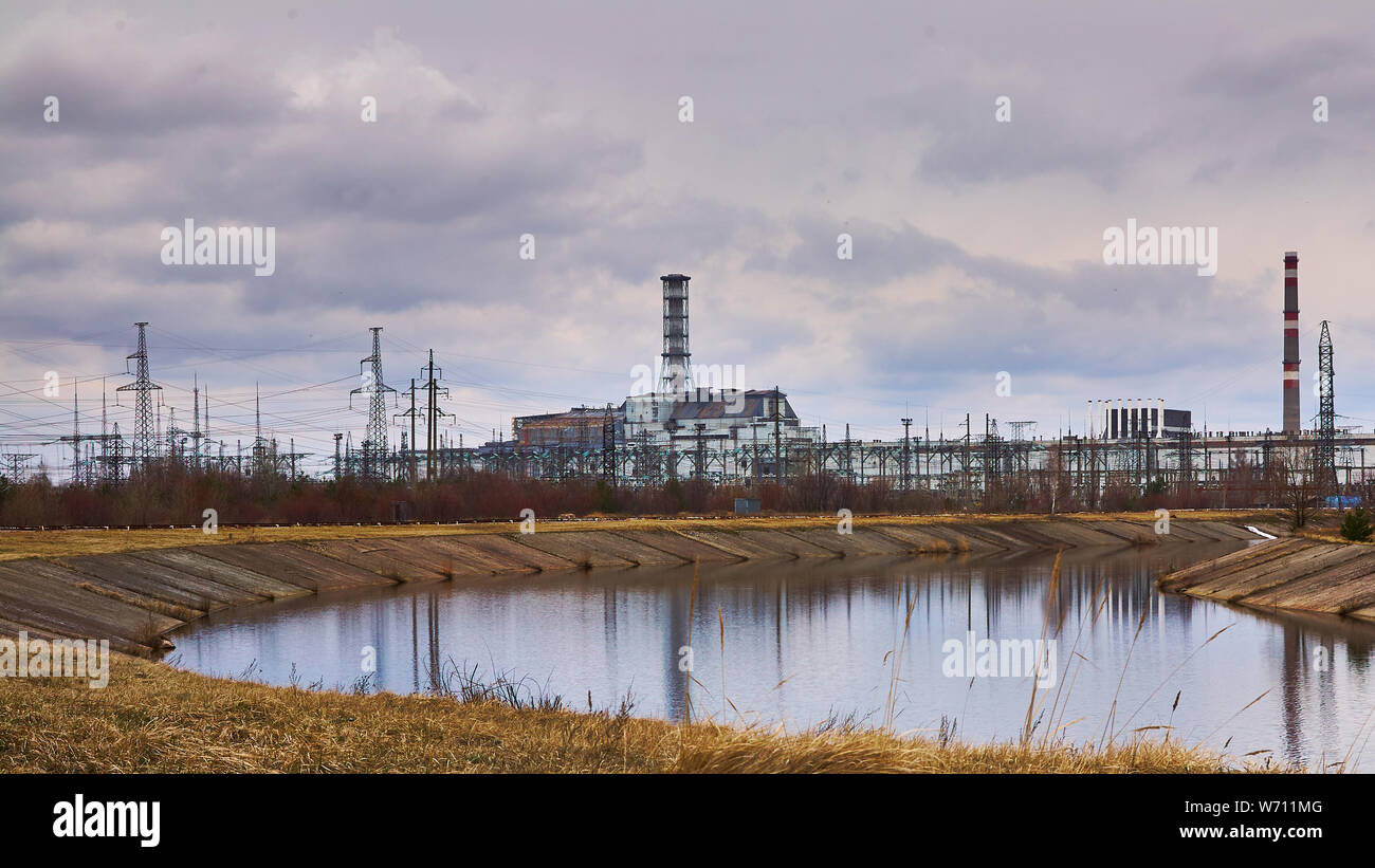 Chernobyl Nuclear Power Plant in Chernobyl Exclusion Zone Stock Photo ...
