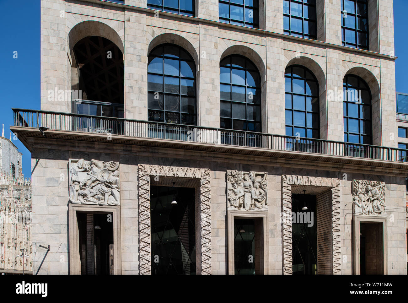 Milan, Italy - 30 June 2019: View of Building of Arengario, Museo del ...