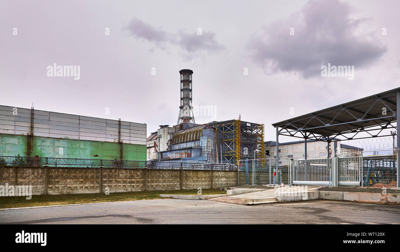 Chernobyl Nuclear Power Plant in Chernobyl Exclusion Zone Stock Photo ...