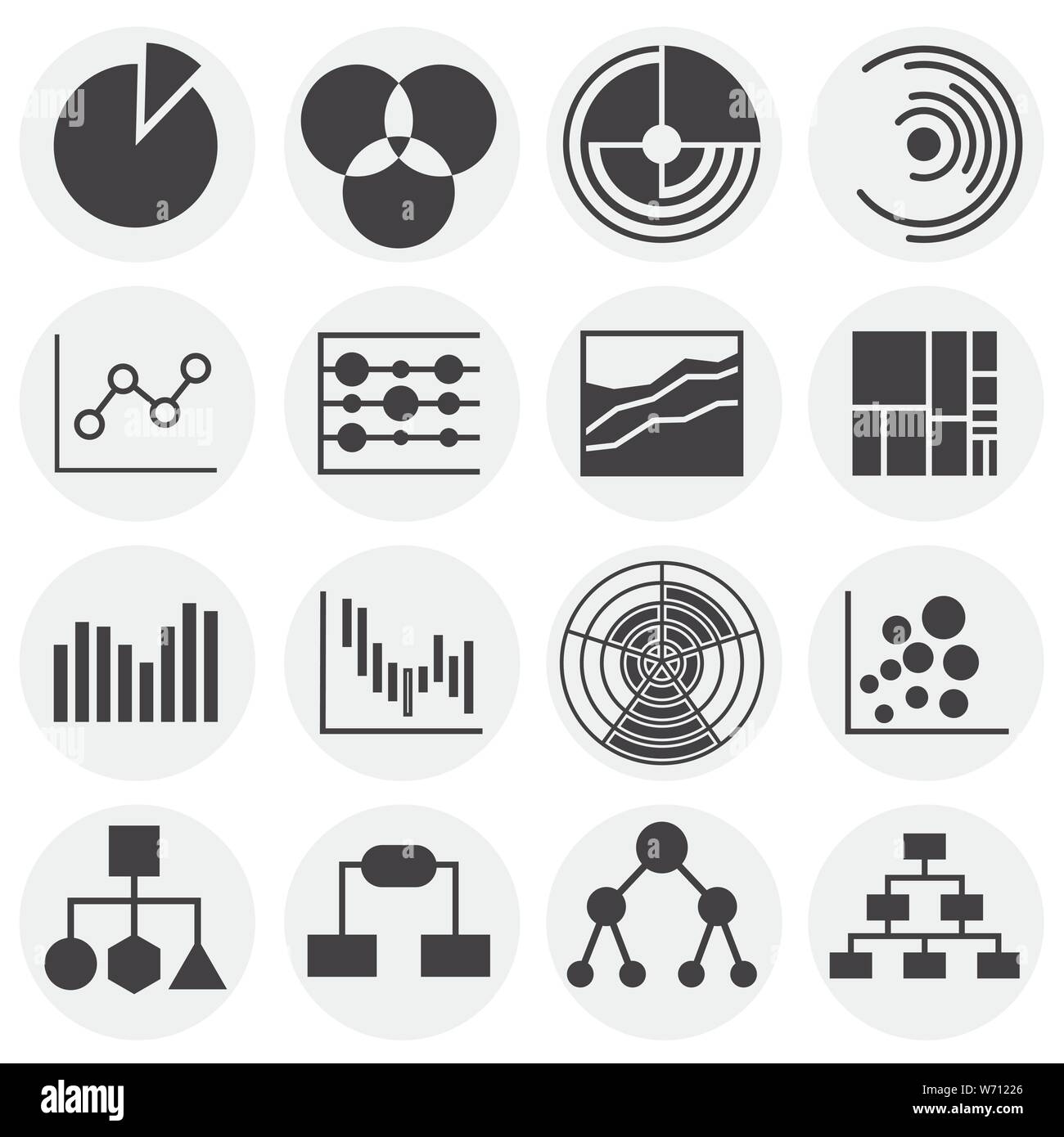 Infographics related icons set on background for graphic and web design ...